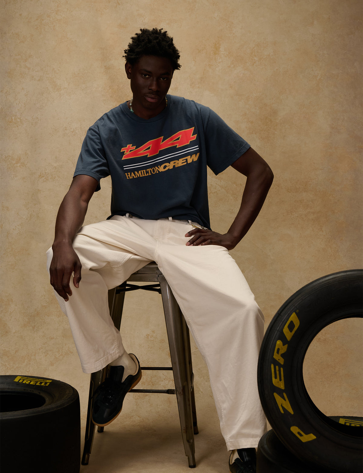 Silverstone Crew Tee - Slate Navy – Plus44
